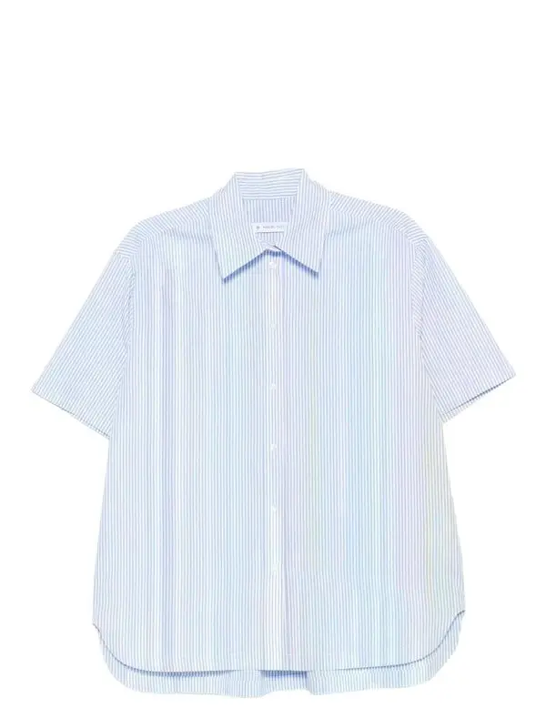 MANUEL RITZ Striped Short-sleeved Shirt - Blue