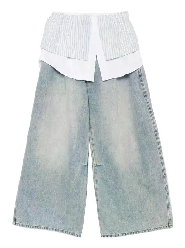 FENG CHEN WANG Deconstructed Jeans - Blue