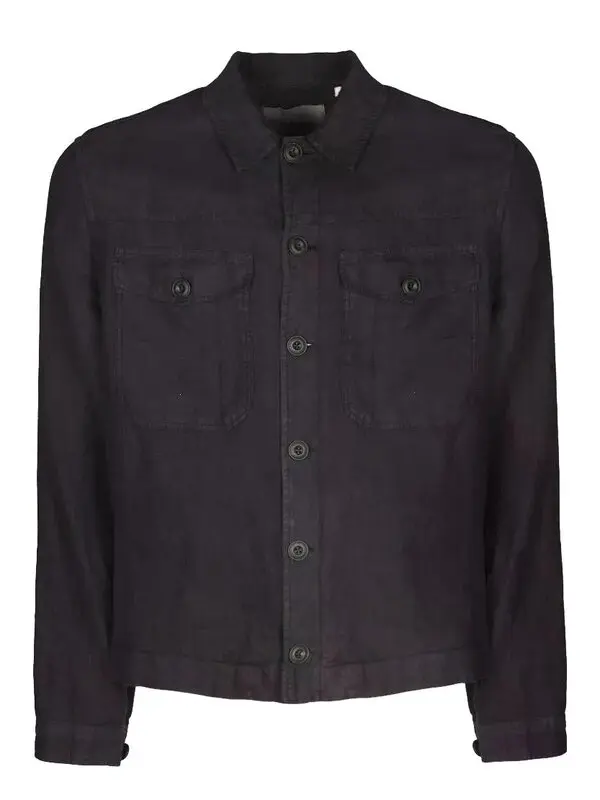 Altea Buttoned Chest-pocket Jacket - Blue