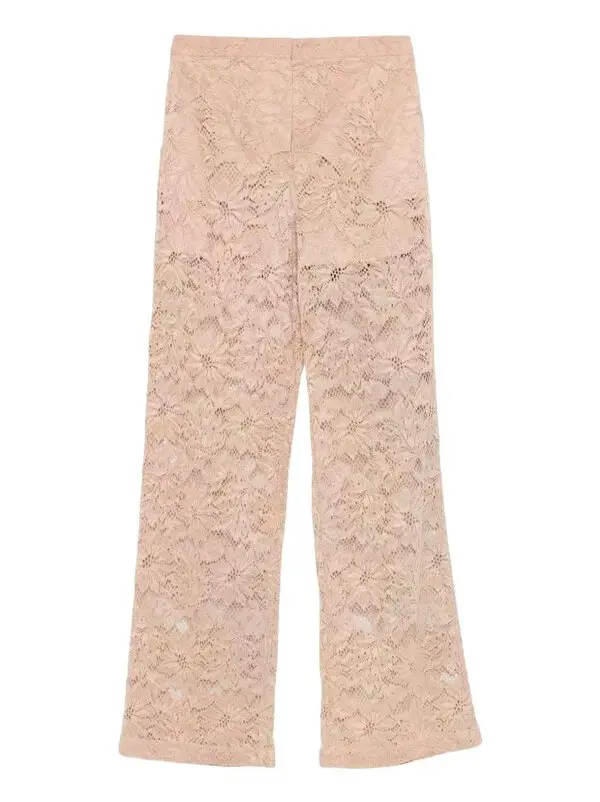 Sportmax Floral-lace Trousers - Pink