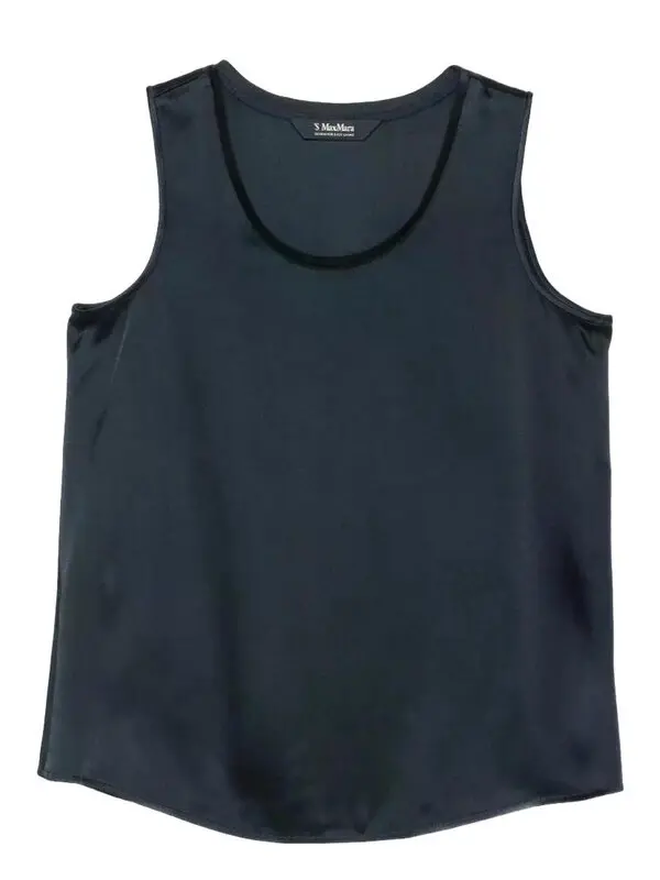 Max Mara Round-neck Sleeveless Blouse - Blue