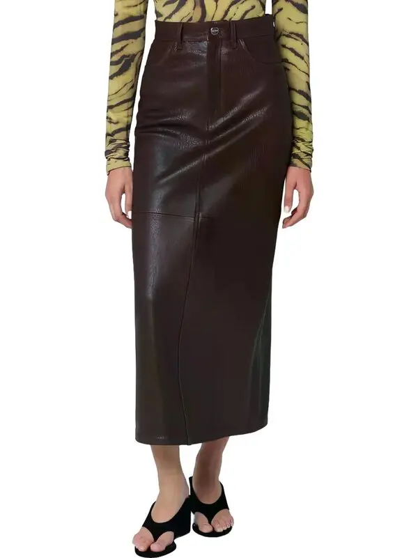 IVY OAK Panelled Design Pencil Skirt - Brown