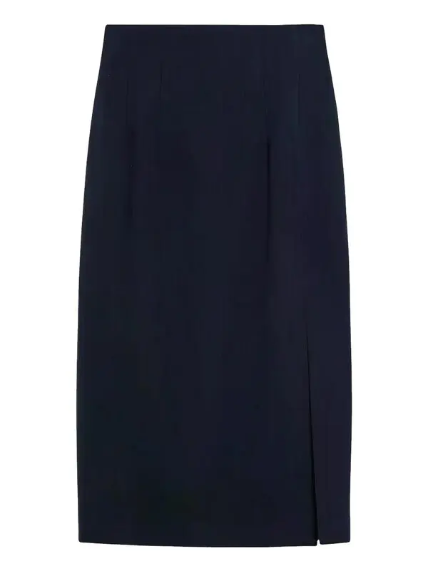 MARGAUX LONNBERG High-waisted Midi Skirt - Blue