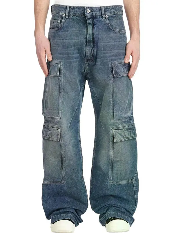 Rick Owens Cargo Double Jeans - Blue
