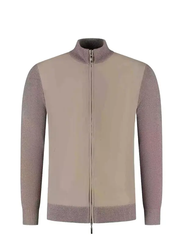 DORIANI CASHMERE Zipped Panelled Sweatshirt - Neutrals