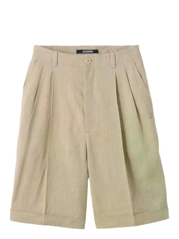 Jacquemus Pleated Shorts - Neutrals