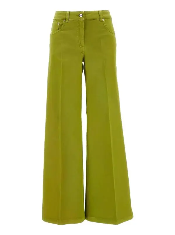 True Royal Wide-leg Trousers - Green