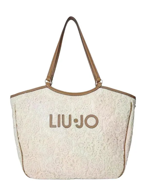 Liu Jo Large Lace-detail Tote Bag - Neutrals