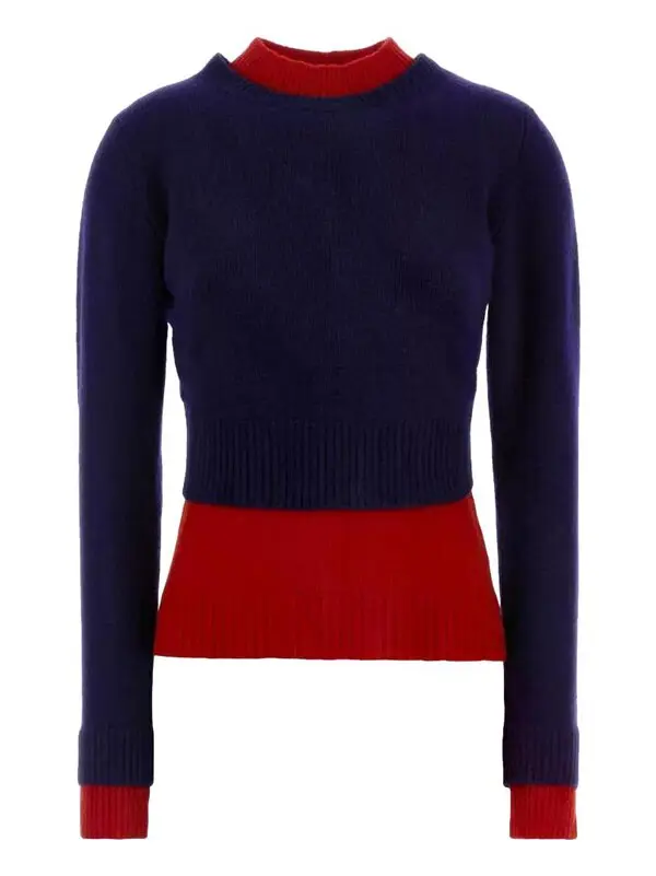 JIL SANDER Mock-neck Sweater - Blue