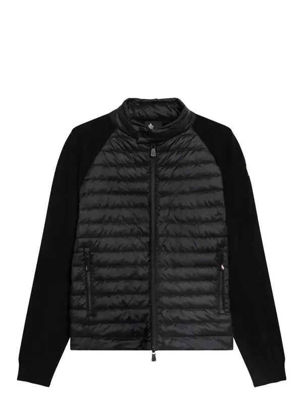 Moncler Quilted Zip Sweater - Black