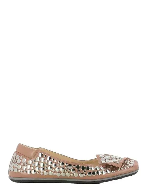 DOVE NUOTANO GLI SQUALI Embellished Ballet Flats - Neutrals