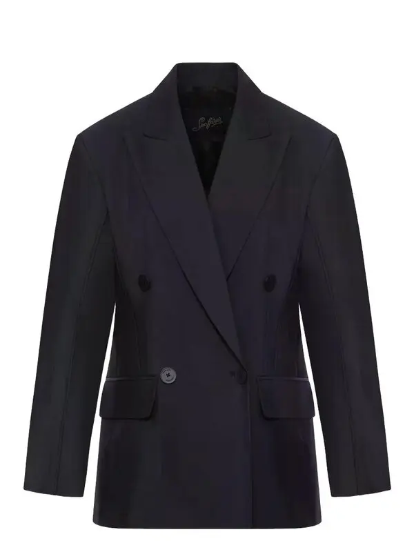 Seafarer Double-breasted Blazer - Black