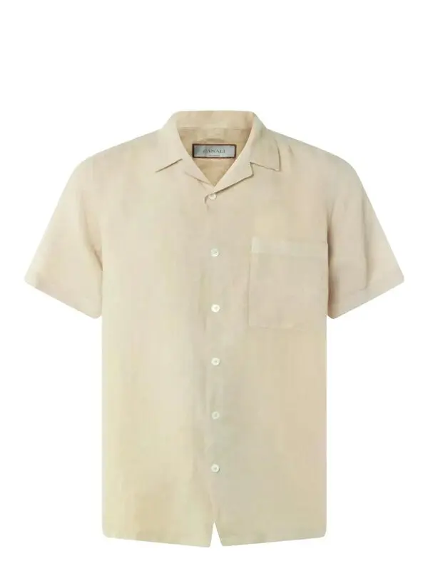 Canali Pocket Short-sleeve Shirt - Neutrals