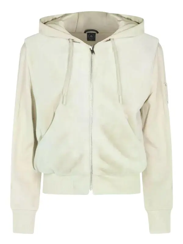 Moose Knuckles Hooded Jacket With Patch Detail - Neutrals