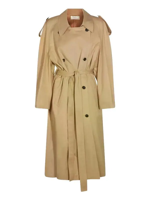 THE ROW Belted Button Coat - Neutrals