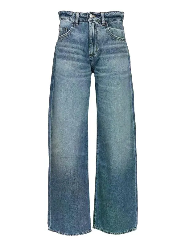 ICON DENIM LOS ANGELES Bea Wide-leg Low-waist Jeans - Blue