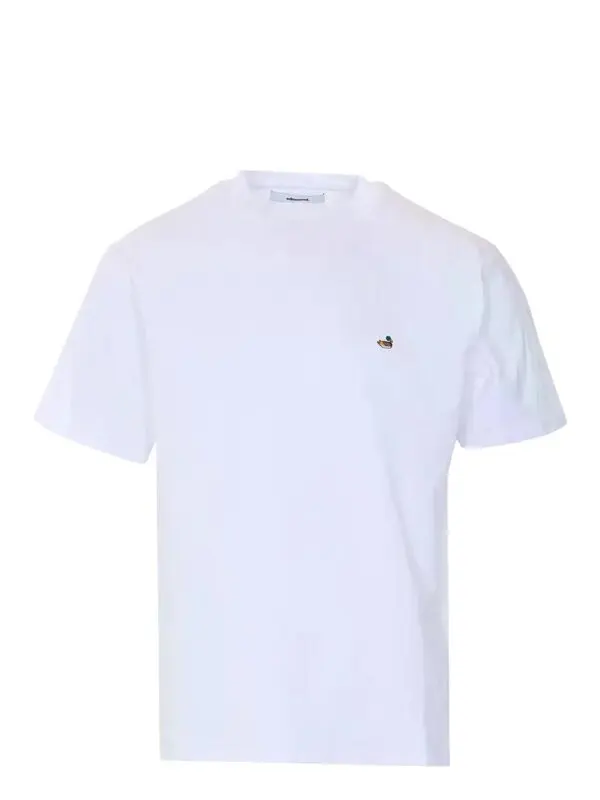 EDMMOND STUDIOS Duck-embroidered Crew-neck T-shirt - White