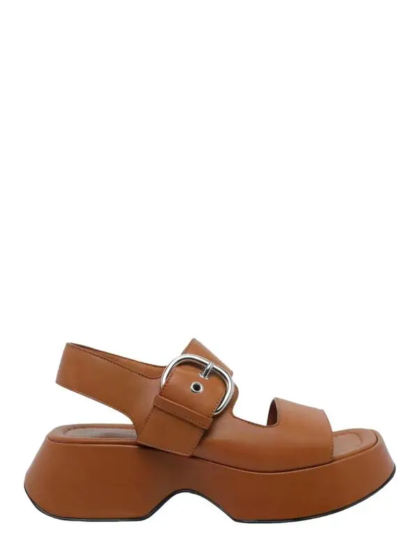 VIC MATIE Thelma Sensory Leather Sandals - Brown