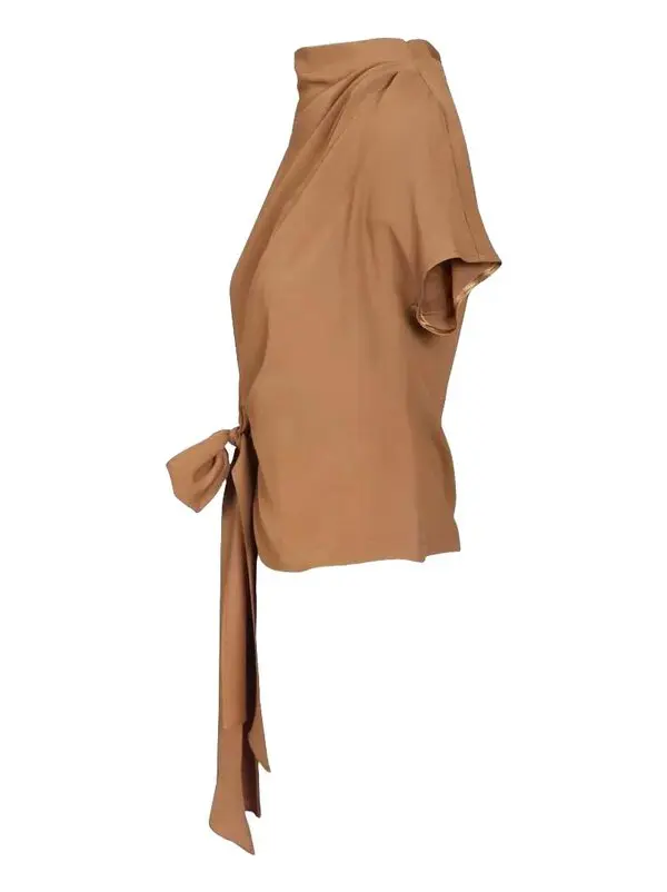 Federica Tosi Knot-detail Crepe Blouse - Neutrals