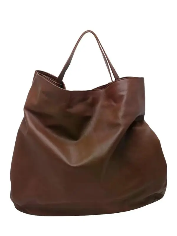 VIC MATIE Ada Leather Tote Bag - Brown