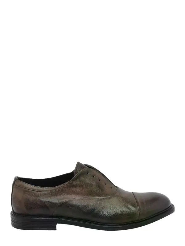 PAWELK'S Leather Derby Shoes - Brown
