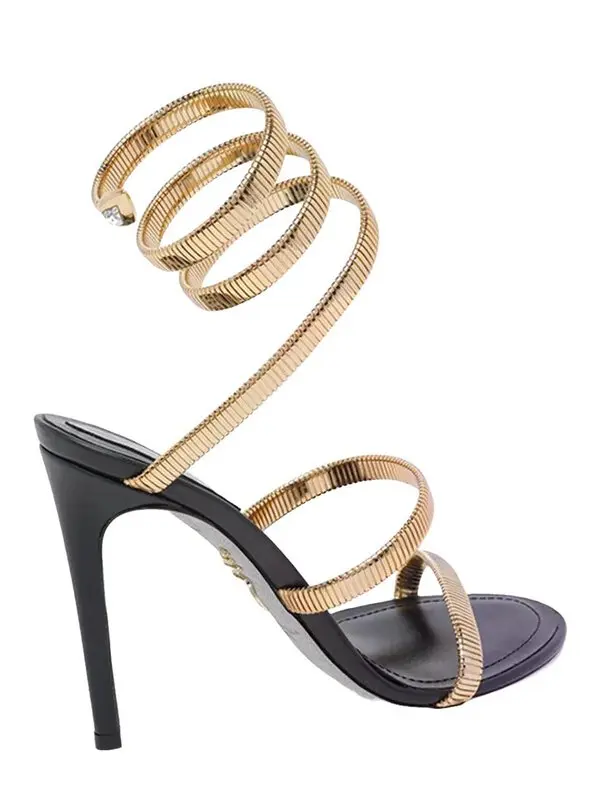 Rene Caovilla Juniper Heeled Sandals - Gold