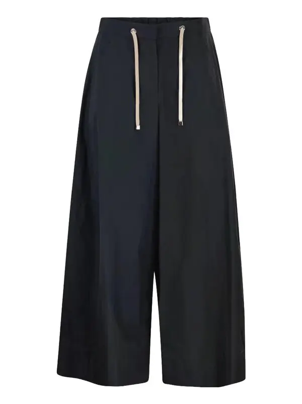 Max Mara Drawstring Culotte Trousers - Blue