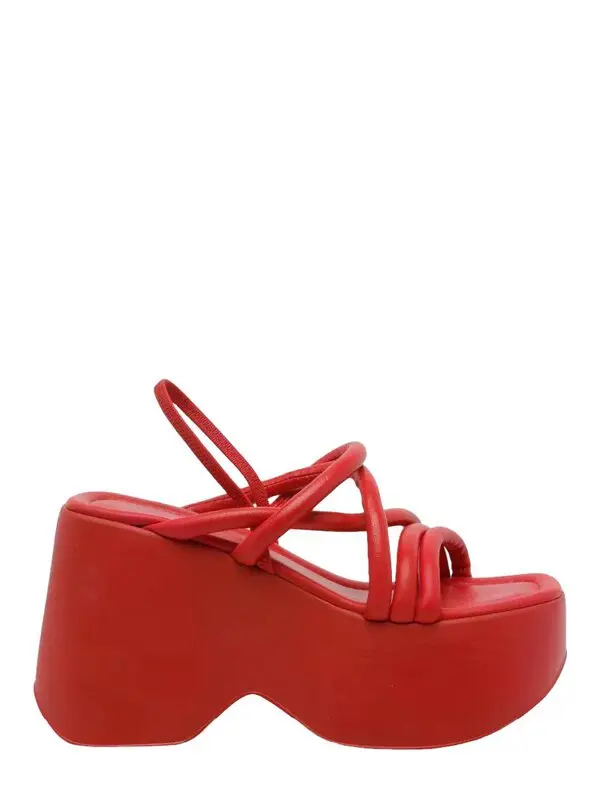 VIC MATIE Yoko Platform Sandals - Red