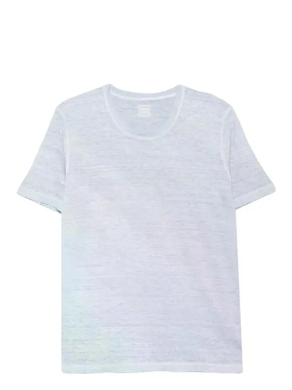120% Lino Crew-neck T-shirt - Blue