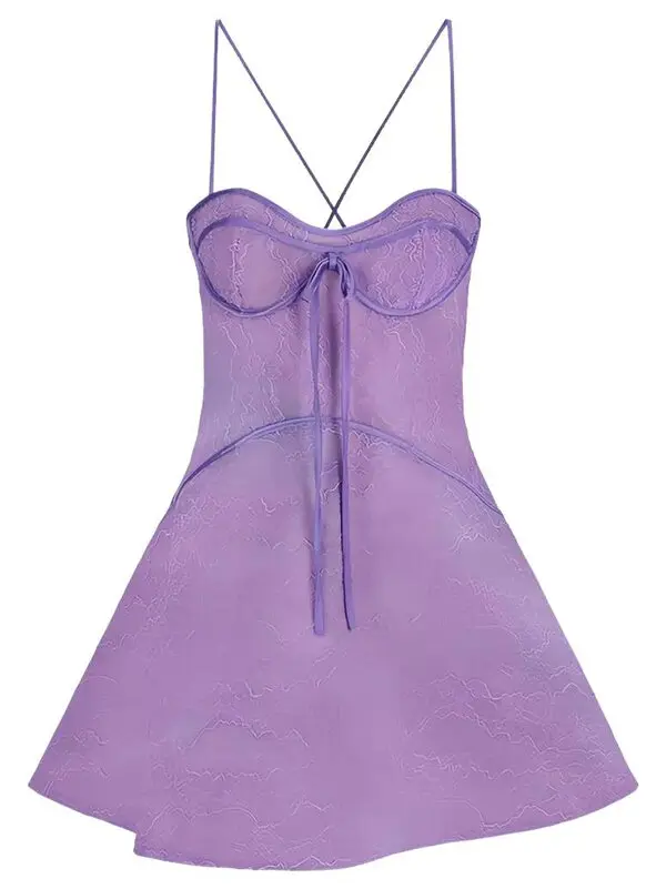 David Koma Mini Dress - Purple