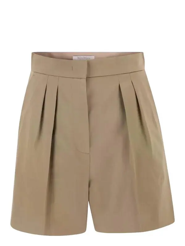 Max Mara Pleated High-waist Shorts - Neutrals