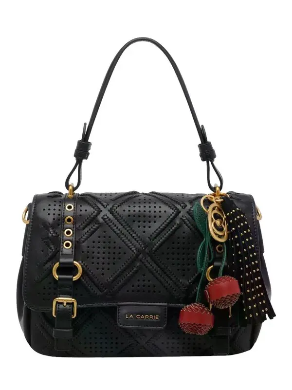 LA CARRIE Medium Labyrinth Atena Handbag - Black