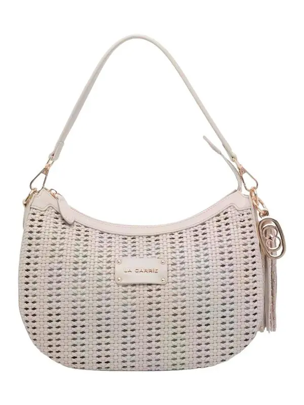 LA CARRIE Woven Logo-detail Tote Bag - Neutrals