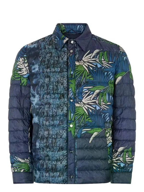 Herno Printed Padded Jacket - Blue