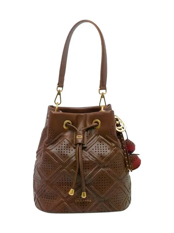 LA CARRIE Labyrinth Bucket Bag - Brown