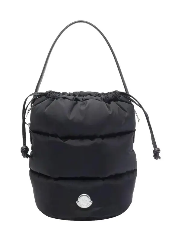 Moncler Caradoc Bucket Bag With Logo Patch - Black