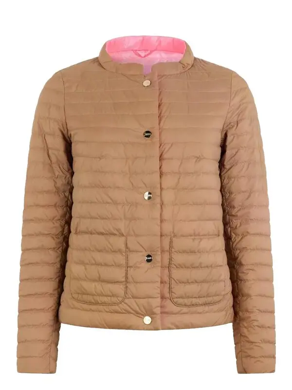 Herno Quilted Round-neck Jacket - Neutrals
