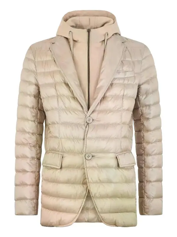 Herno Hooded Quilted Blazer - Neutrals