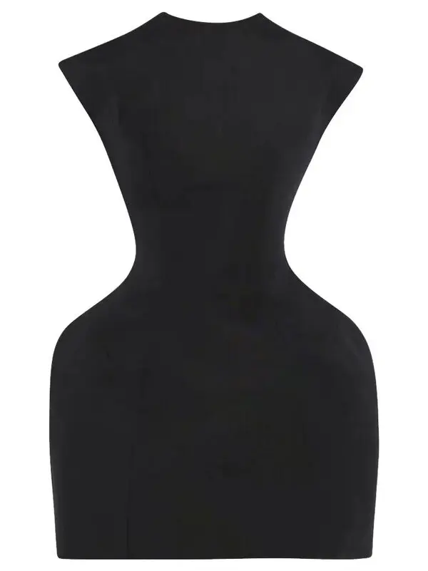 A.W.A.K.E. Mode Sculpted Mini Dress - Black