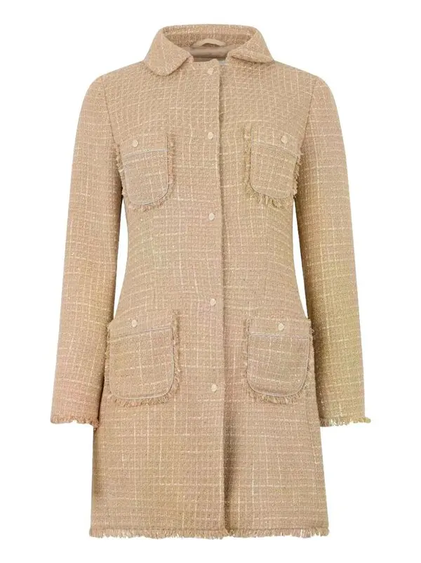 Herno Fringed Pocket Coat - Neutrals