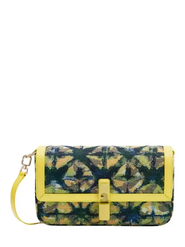 Furla Siride Floral-jacquard Crossbody Bag - Yellow