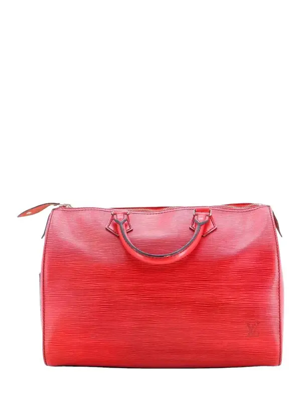 LOUIS VUITTON Speedy Handbag Epi Leather 30 Satchel - Red