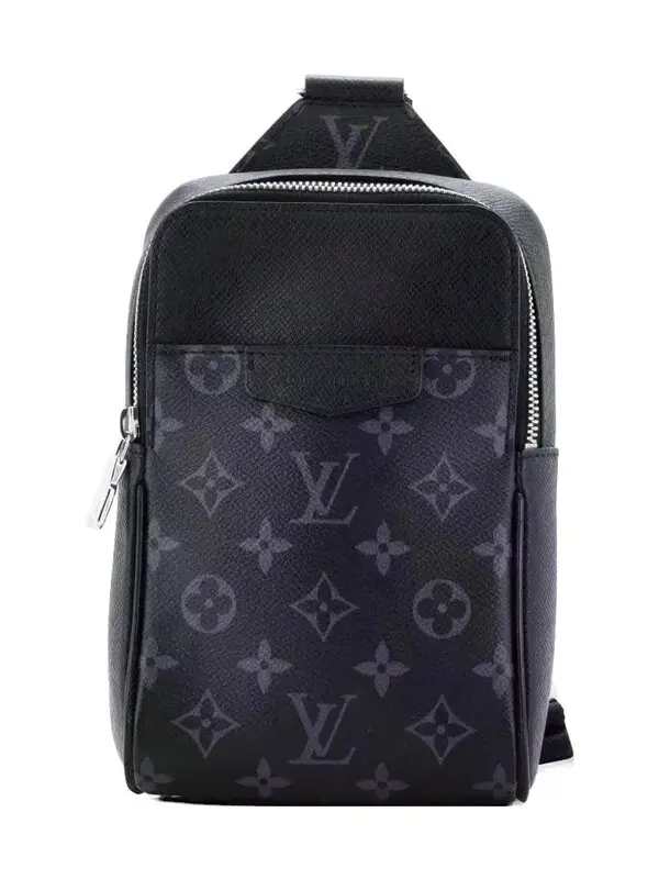 LOUIS VUITTON Outdoor Slingbag Monogram Taigarama Backpack - Black