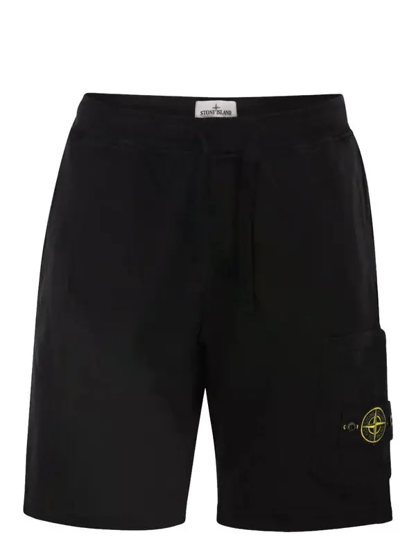 Stone Island Cargo-pockets Bermuda Shorts - Black