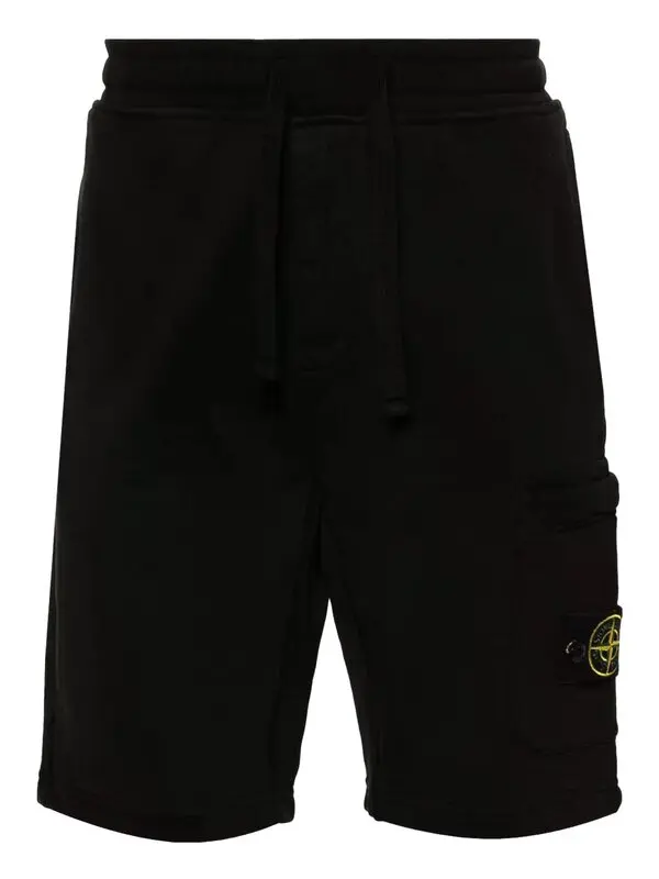 Stone Island Cargo-pockets Bermuda Shorts - Black