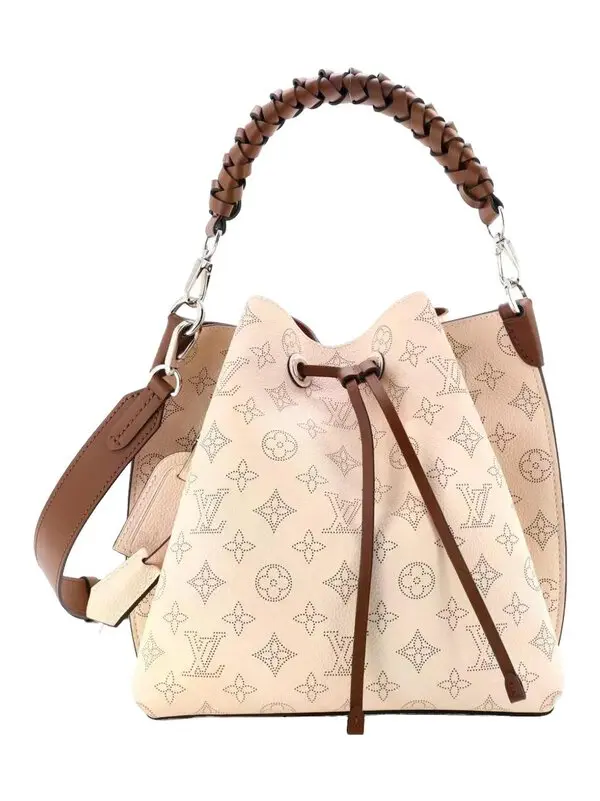 LOUIS VUITTON Muria Mahina Leather Bucket Bag - Neutrals