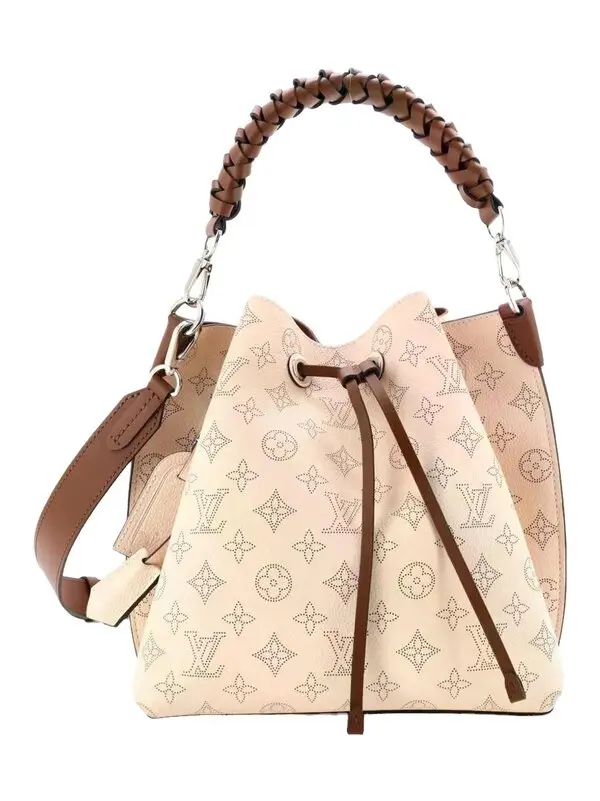 LOUIS VUITTON Muria Mahina Leather Bucket Bag - Neutrals