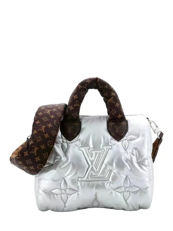 LOUIS VUITTON Speedy Bandouliere 25 Shoulder Bag Monogram Quilted Econyl Nylon - Silver