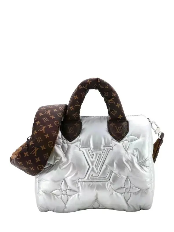 LOUIS VUITTON Speedy Bandouliere 25 Shoulder Bag Monogram Quilted Econyl Nylon - Silver