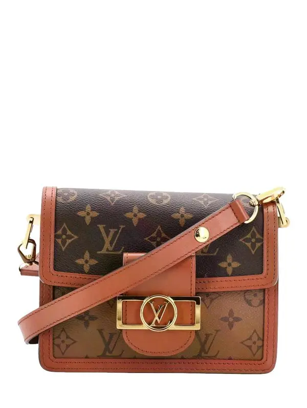LOUIS VUITTON Dauphine Shoulder Bag Reverse Monogram Canvas - Brown